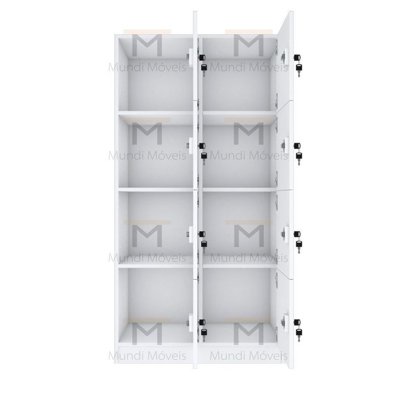 ARMÁRIO ESCANINHO 8 PORTAS COM RODAPÉ M202.2021.B - Mundi Móveis ARMÁRIO ESCANINHO 8 PORTAS COM RODAPÉ M202.2021.B - Mundi Móveis