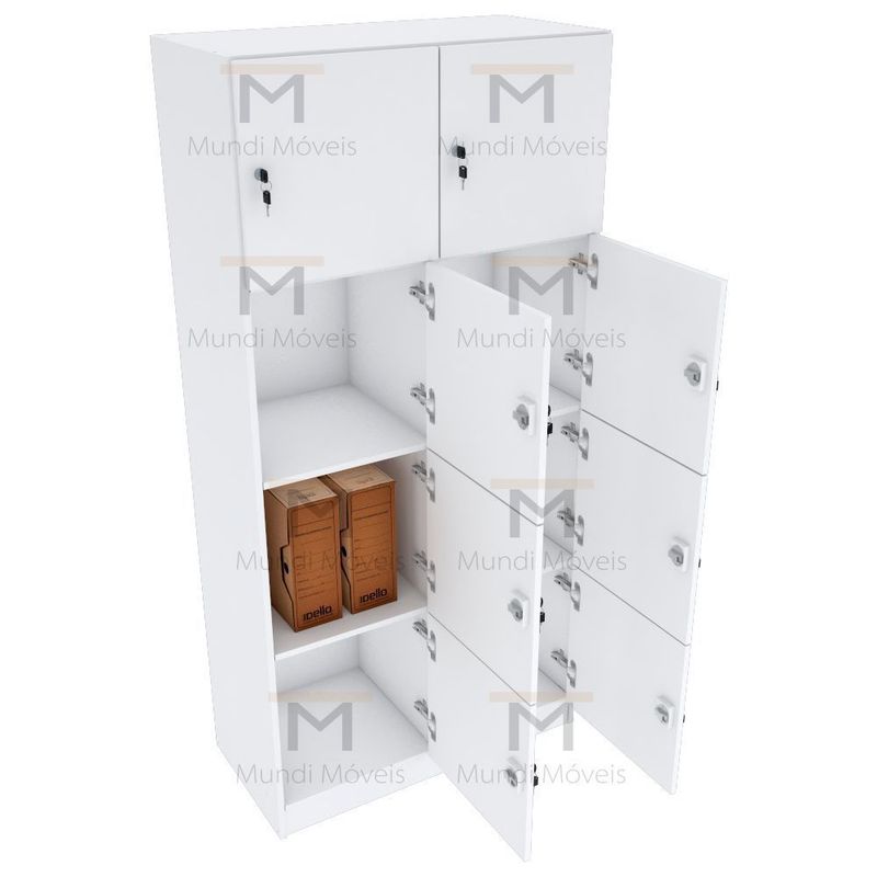 ARMÁRIO ESCANINHO 8 PORTAS COM RODAPÉ M202.2021.B - Mundi Móveis ARMÁRIO ESCANINHO 8 PORTAS COM RODAPÉ M202.2021.B - Mundi Móveis