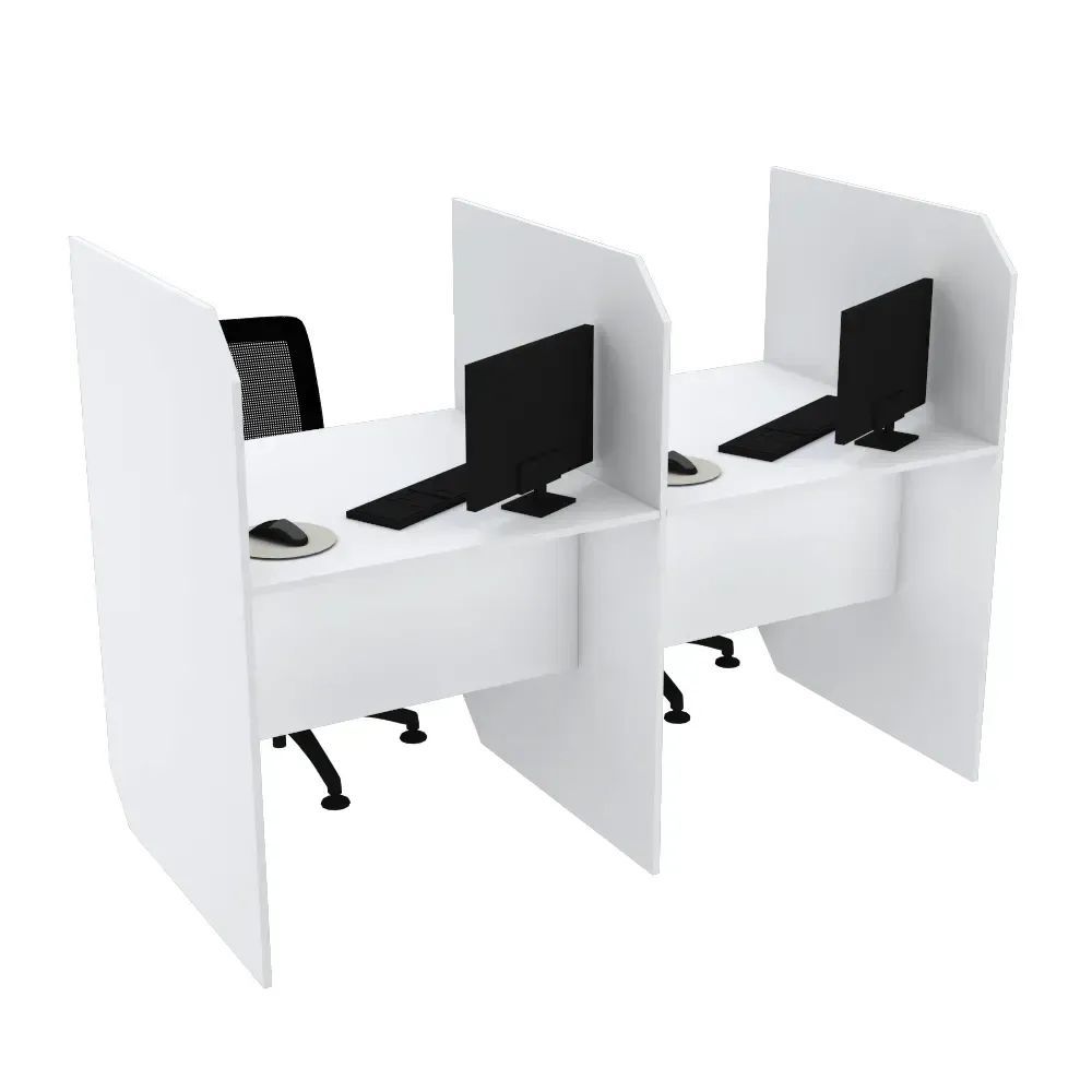 ESTAÇÃO DE TRABLHO DUPLO M287.B (LOJA, ATENDIMENTO) - Mundi Móveis