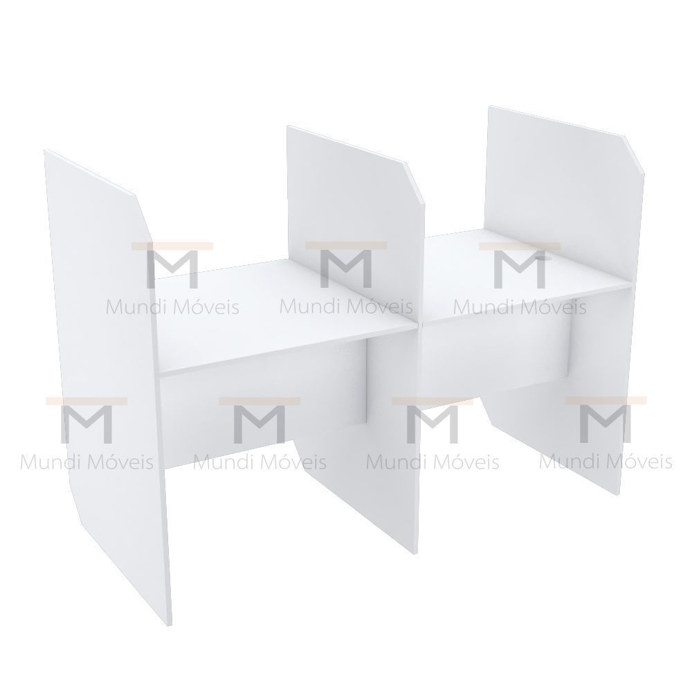 ESTAÇÃO DE TRABLHO DUPLO M287.B (LOJA, ATENDIMENTO) - Mundi Móveis